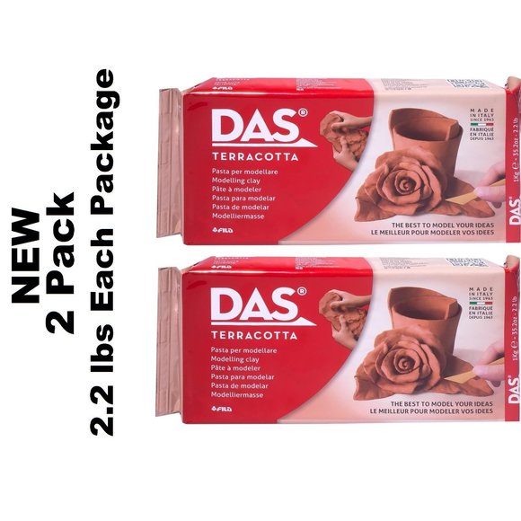 DAS | Office | 2x Das Modeling Clay Terra Cotta Clay Airhardening Air ...